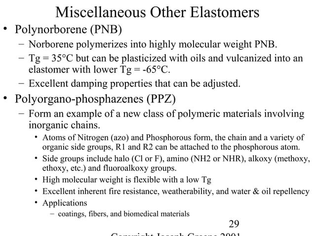 ABOUT ELASTOMER TYPES AND VULCANISATION | PPT | Chemistry | Science