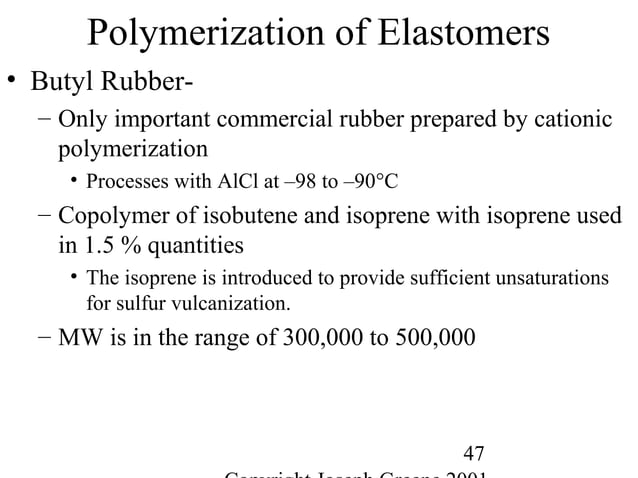 ABOUT ELASTOMER TYPES AND VULCANISATION | PPT | Chemistry | Science