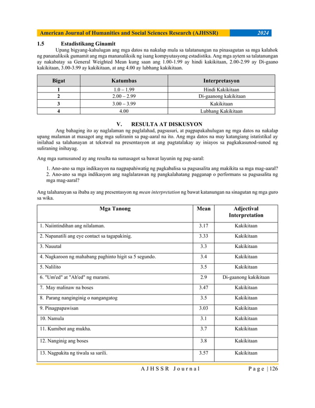 Pagkabalisa sa Pagsasalita Gamit ang Wikang Filipino ng mga mag-aaral ...