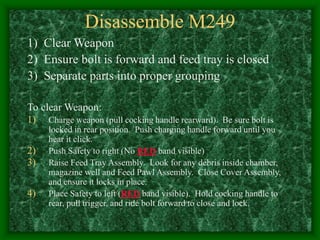 m249-saw PMI To familiarize the soldier with the M249 Squad Automatic ...