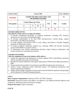M24 Autonomous Computer Organization and Microprocessors updated syllabus.docx