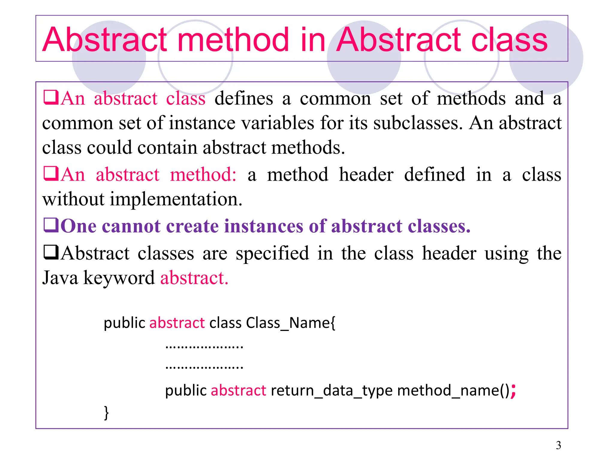 M251_Meeting 6.pdf Abstract classes and interfaces | PDF