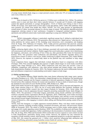 TikTok Usage and Body Image: The Mediating Role of Social Comparison ...