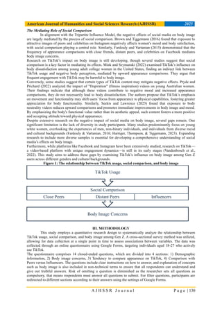 TikTok Usage and Body Image: The Mediating Role of Social Comparison ...