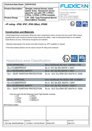 M25 Conduit ATEX & Flameproof EXD Barrier Glands Zone 1 & Zone 2 ...