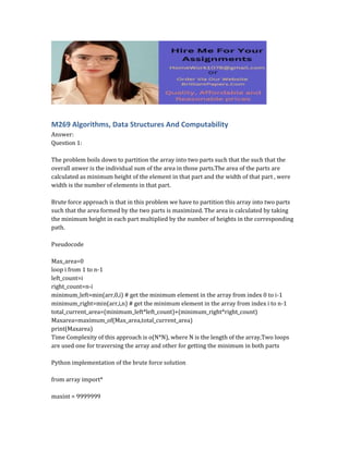 M269 Data Structures And Computability.docx