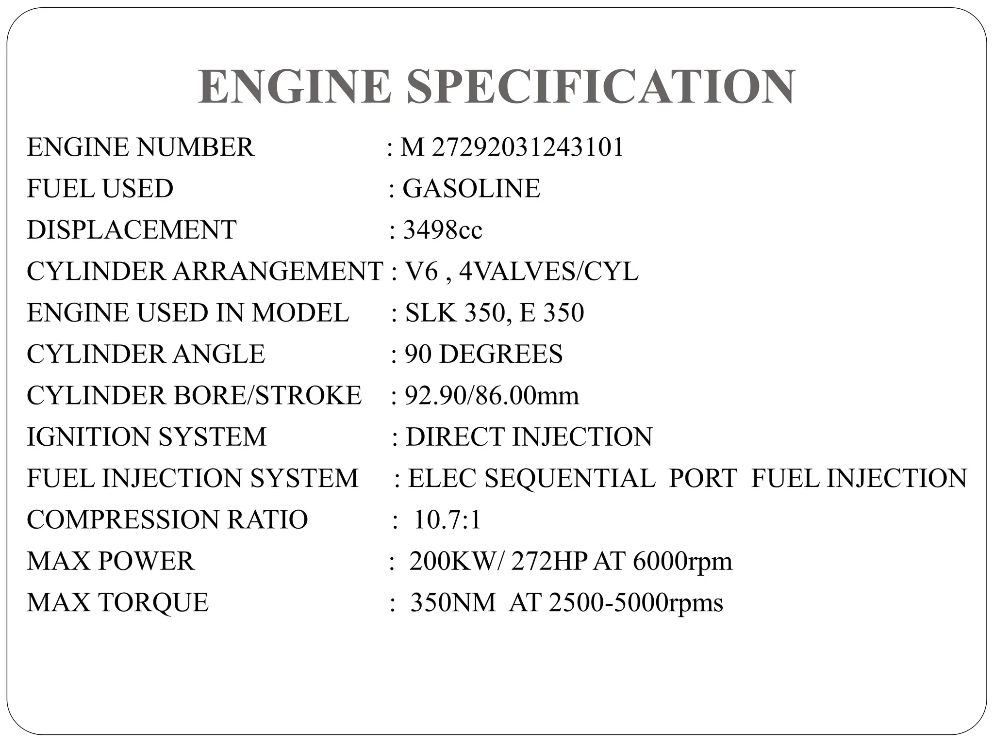 This is ppt on m272 engine good knowledge about m272 engine this is good M272 ENGINE.pptx
