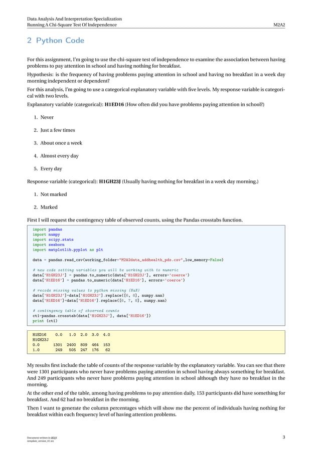 [M2A2] Data Analysis and Interpretation Specialization | PDF