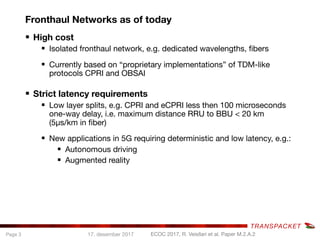 Ultra-Low Latency 100 Gb/s Optical Packet Network | PPT