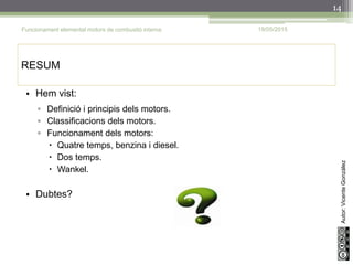 Funcionament elemental motors de combustió interna | PPT