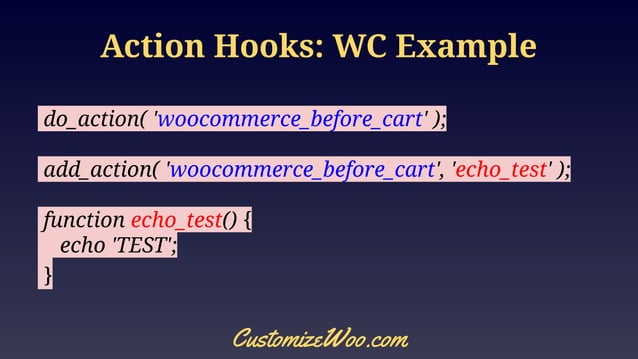 WooCommerce: Action Hooks | PPT
