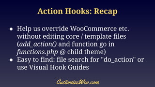 WooCommerce: Action Hooks | PDF