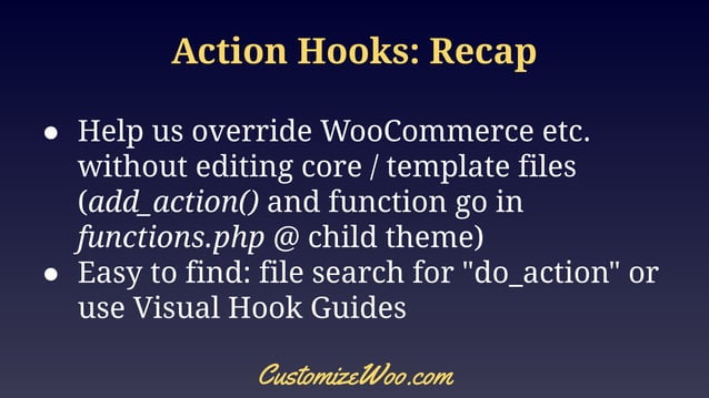 WooCommerce: Action Hooks | PPT