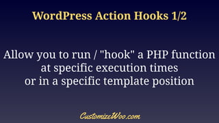 WooCommerce: Action Hooks | PDF