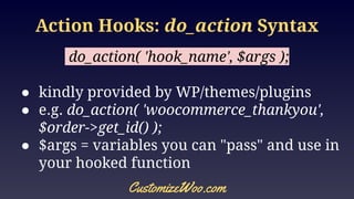 WooCommerce: Action Hooks | PDF