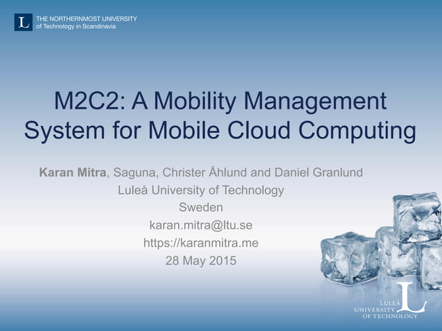 M2C2: A Mobility Management System For Mobile Cloud Computing | PDF
