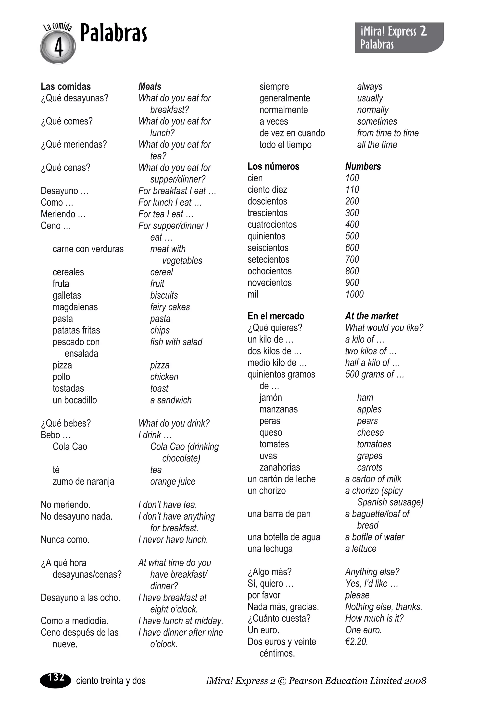 Module 2 vocabulary- La comida | DOC