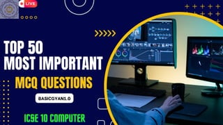 ICSE CLASS 10 | TOP 30 MOST IMPORTANT MCQ QUESTIONS | COMPUTER APPLICATIONS | | PPT