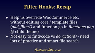 WooCommerce: Filter Hooks | PDF