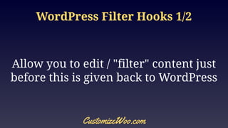 WooCommerce: Filter Hooks | PDF