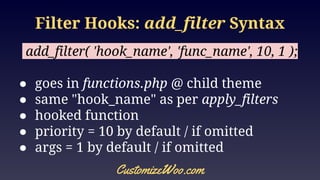 WooCommerce: Filter Hooks | PDF