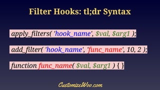 WooCommerce: Filter Hooks | PDF