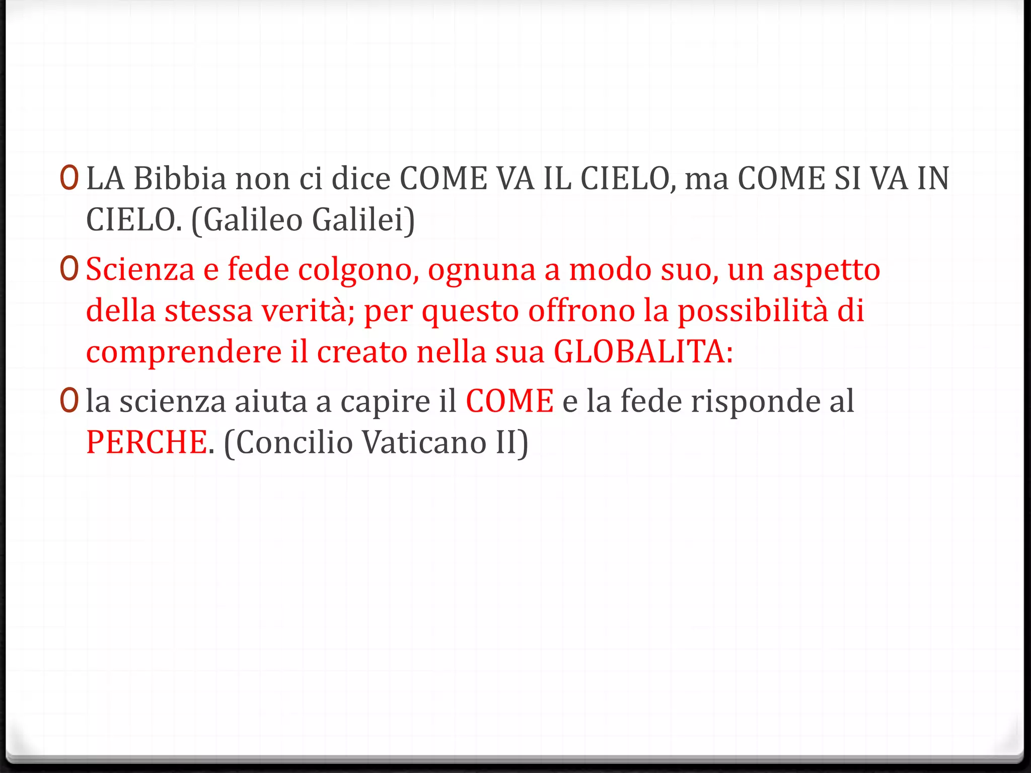 Scienza e fede | PPTX