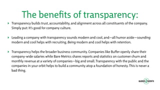 A Simple Guide to Leading Your Company with Transparency | PPT