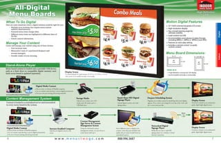 Menus2Go | Menu Boards Catalog | PDF