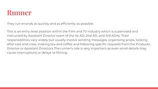 Crew roles | PPTX | Photo Editing Software | Computer Software and ...