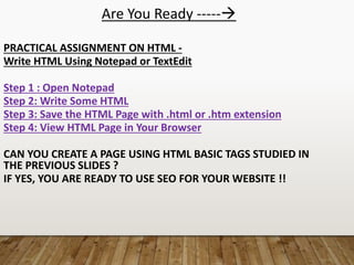 HTML Basics for SEO | PPT