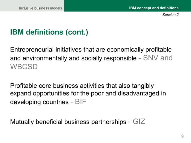 IBM concept and definitions - Session 2 | PPT