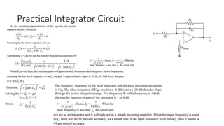 M_2_Integrator(Analog Electronics Integrator Using OP Amps).pptx