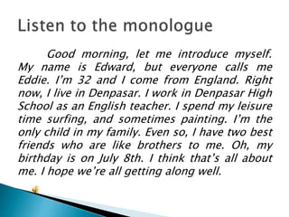 KELAS 10 SMA WAJIB PERTEMUAN KEDUA// How to introduce yourself part 2 ...