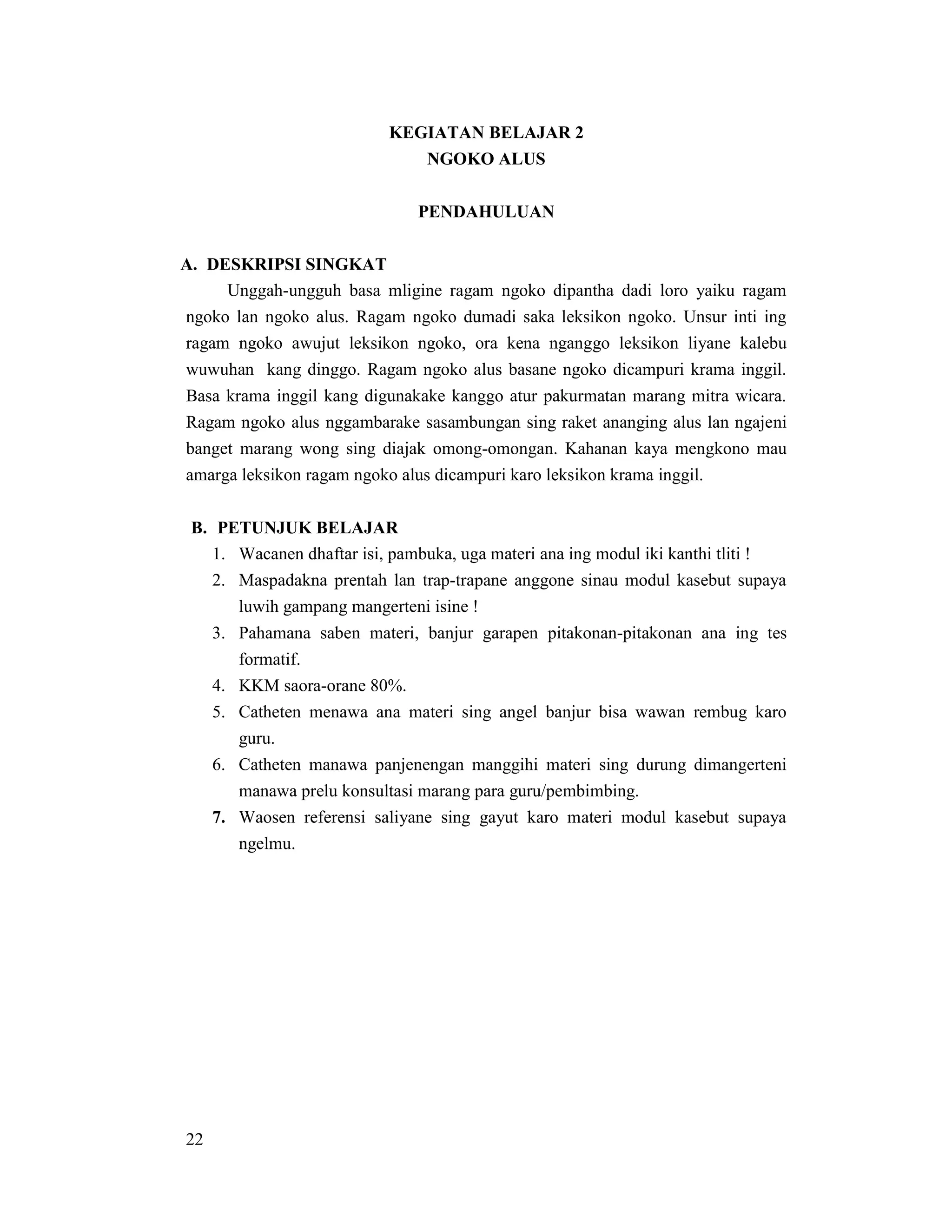 M2 kb2 BASA NGOKO ALUS | PDF