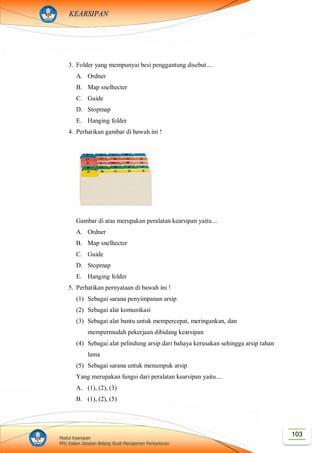 M2 kb3 peralatan kearsipan | PDF