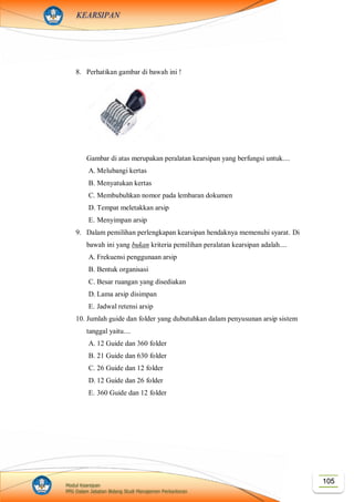 M2 kb3 peralatan kearsipan | PDF