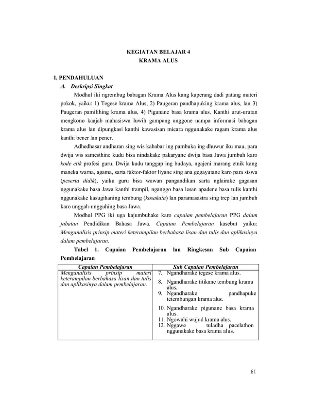 M2 kb4 BASA KRAMA ALUS | PDF