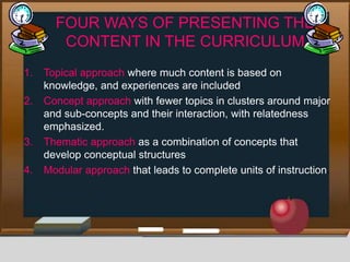 Approaches to School Curriculum | PPTX
