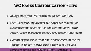 WooCommerce template customization | PPTX | Web Design and HTML | Internet