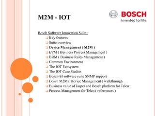Bosch M2M / IOT for Telco | PPT