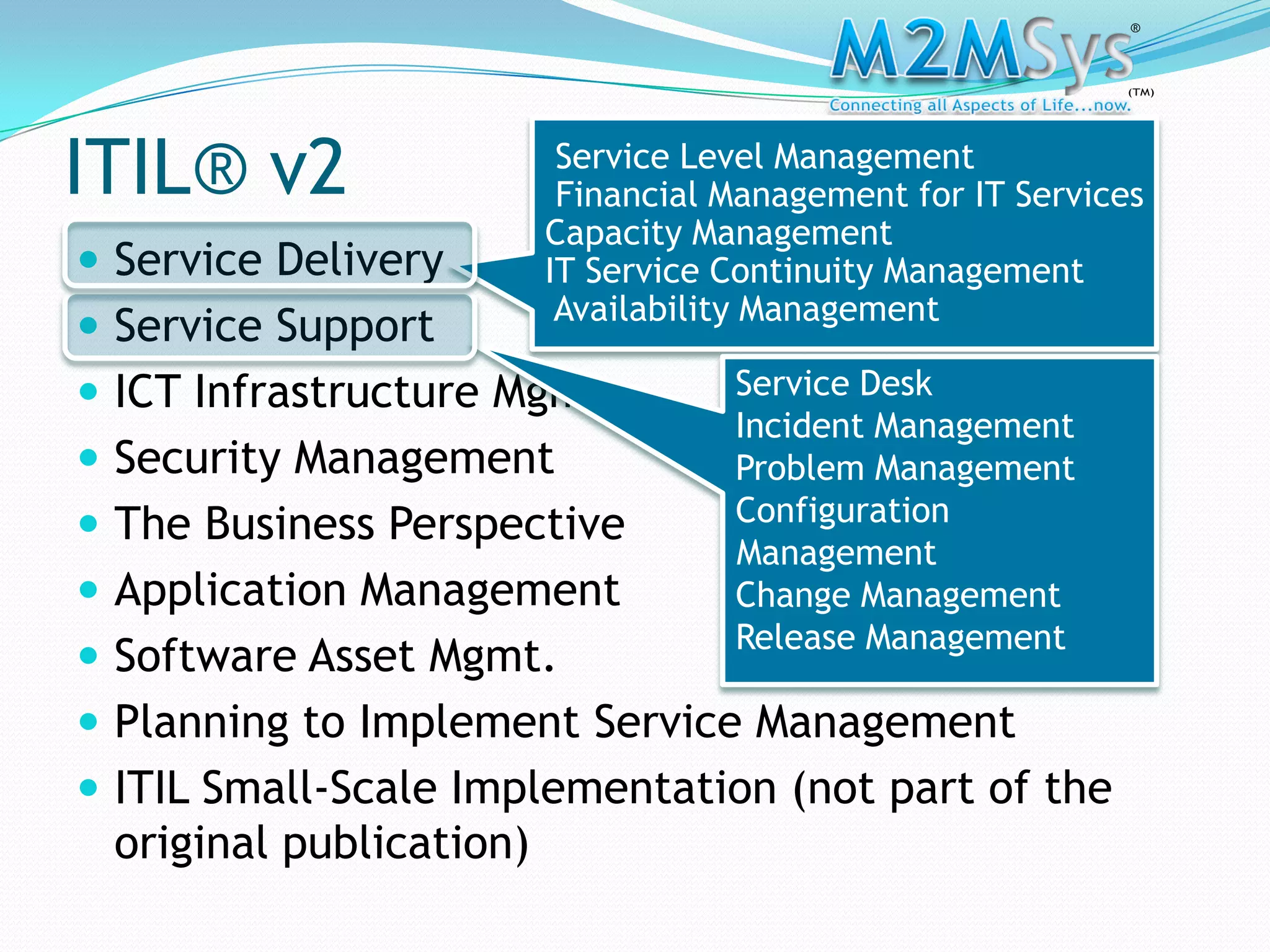 M2MSys ITIL Executive Summary | PDF
