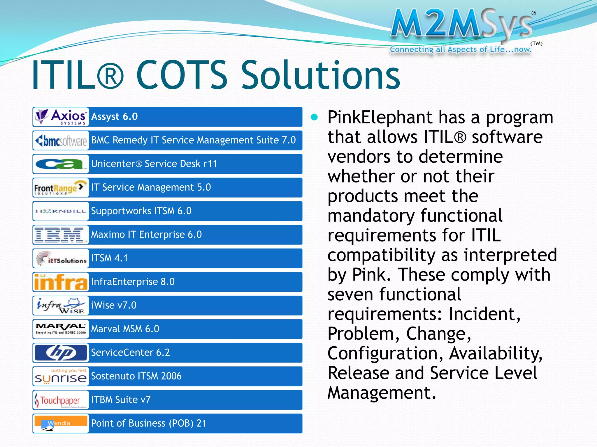 M2MSys ITIL Executive Summary | PDF