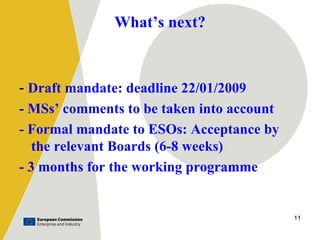 SMART METERS Draft standardisation mandate | PPT