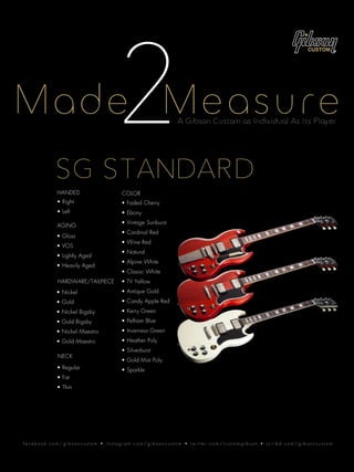 Gibson Guitars Made to Measure Brochure | PDF