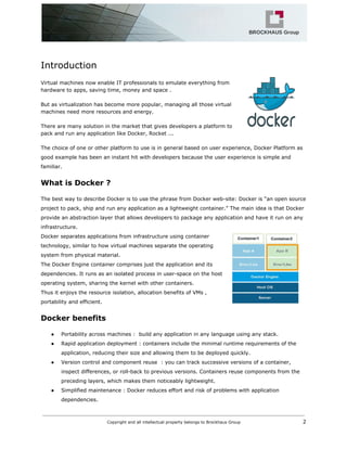 M2M infrastructure using Docker | PDF