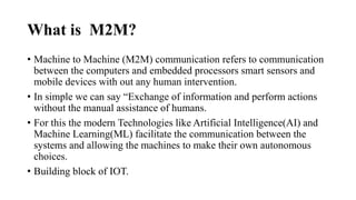 M2M technology in IOT | PPTX