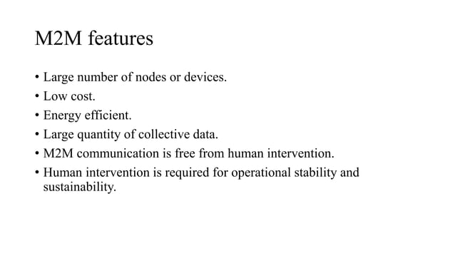 M2M technology in IOT | PPTX