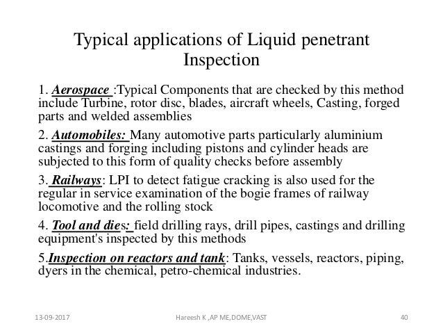 Introduction to Liquid Penetrant Testing