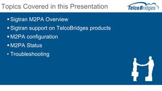 SIGTRAN M2PA Technical Training from TelcoBridges | PDF